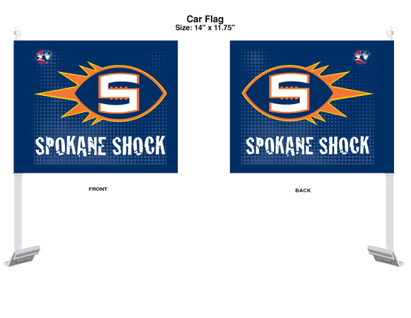 Spokane Shock Double Sided Car Flag | Official Spokane Shock Team Store