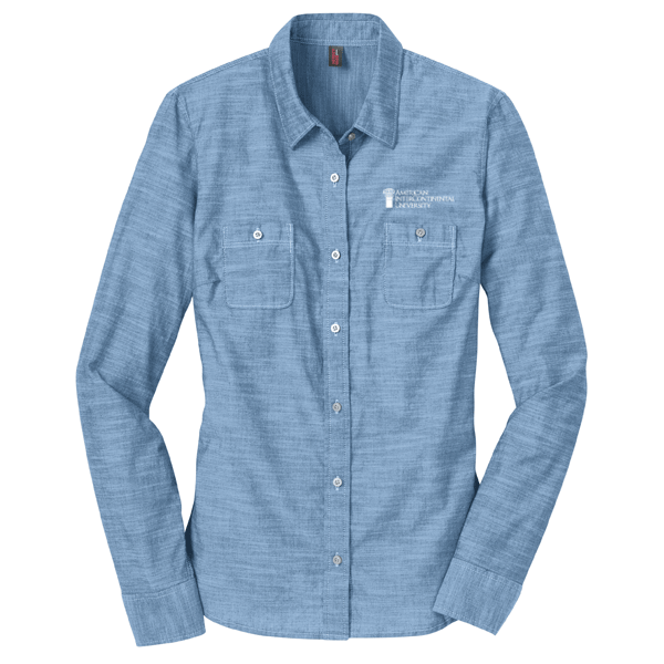 AIU - Ladies Long Sleeve Washed Woven Shirt | AIU Virtual