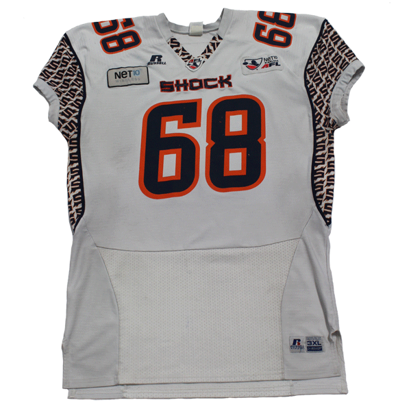 Spokane Shock Authentic Game Worn Jersey - #68 Cave | Shock Jerseys
