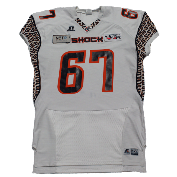 Spokane Shock Authentic Game Worn Jersey - #67 Taylor | Shock Jerseys