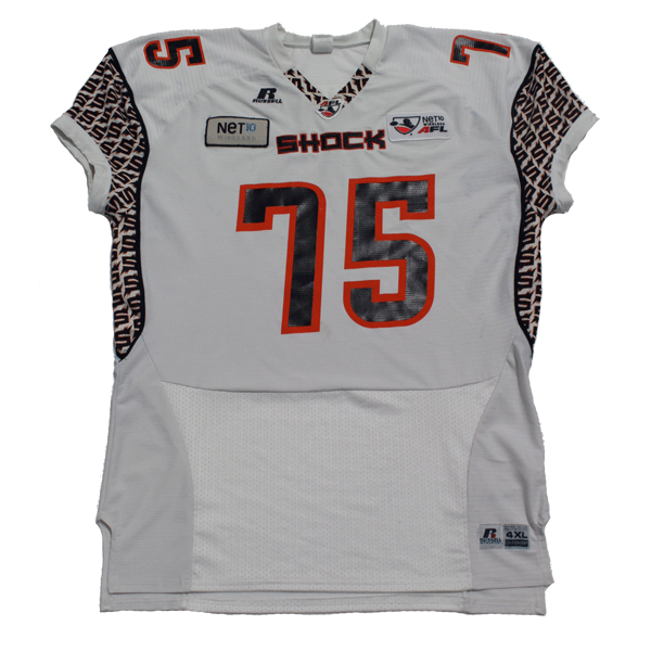 Spokane Shock Authentic Game Worn Jersey - #75 Smith | Shock Jerseys