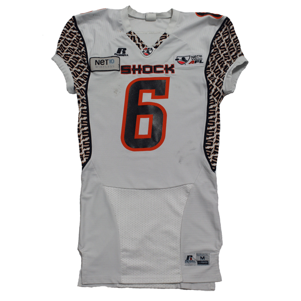 Spokane Shock Authentic Game Worn Jersey - #6 Thompkins | Shock Jerseys